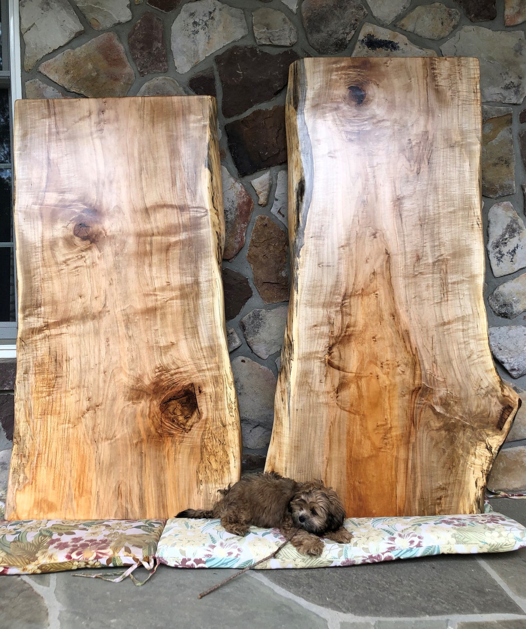 Figured Maple Live Edge Slabs - LARGE, up to 102" Long and 20+"wide - Etsy