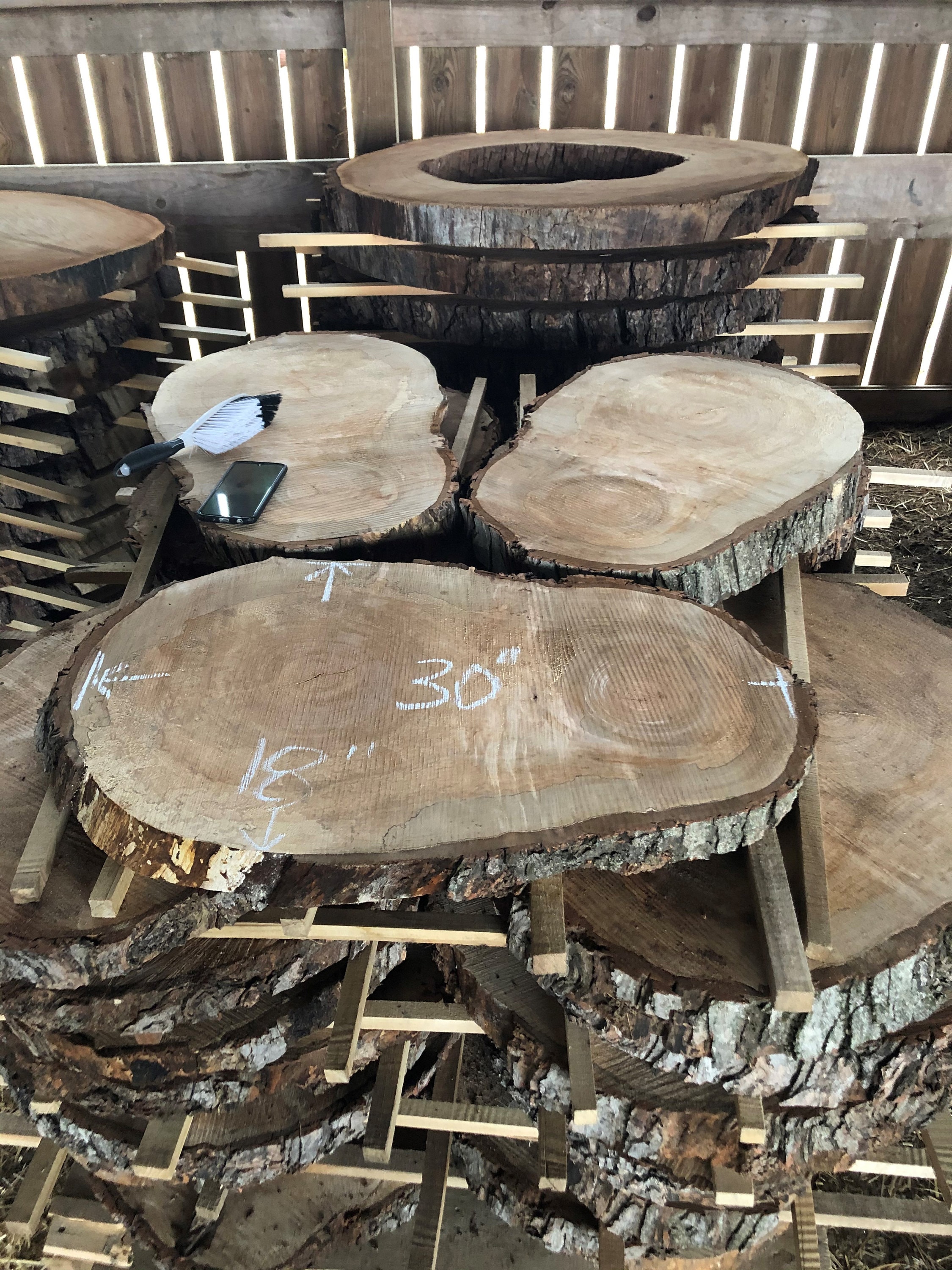 Live Edge Rounds Spalted Maple With Clear Epoxy Resin Shell | Etsy