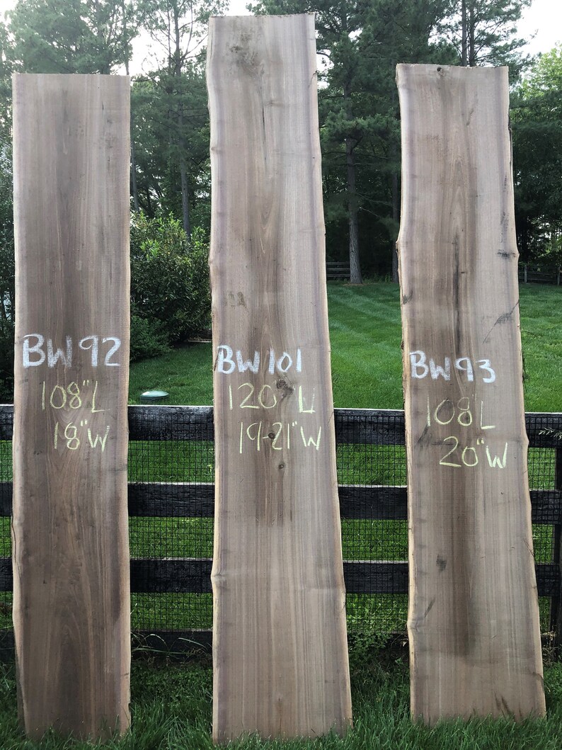 Black Walnut Extra Large Live Edge Slabs up to 104 | Etsy