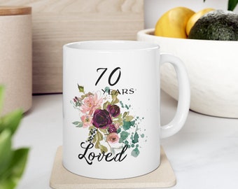 Happy 70th Birthday Mug - Etsy