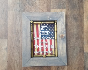 The 2nd Amendment Frame With Ammo Casings | Etsy