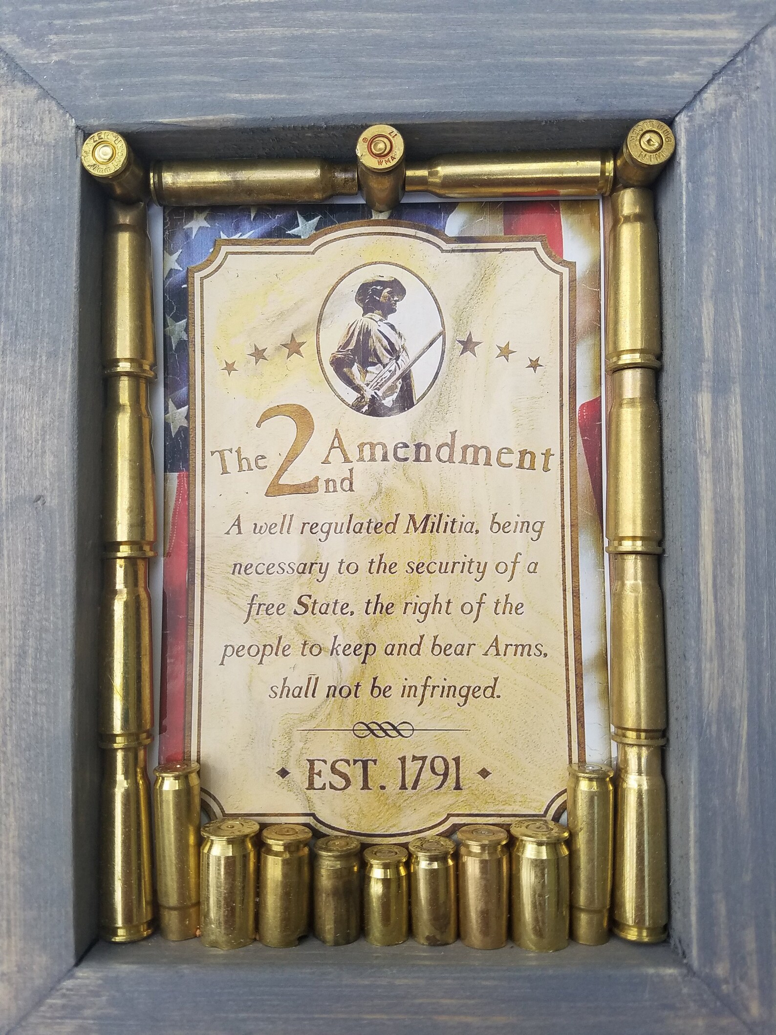 The 2nd Amendment Frame With Ammo Casings | Etsy