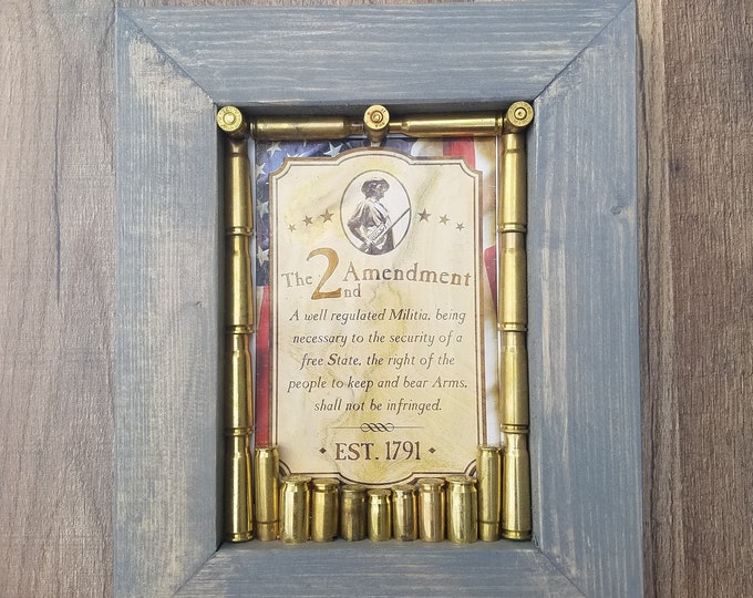 The 2nd Amendment Frame With Ammo Casings - Etsy