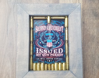 The 2nd Amendment Frame With Ammo Casings | Etsy
