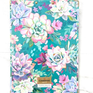 CLEMENTINE Legal Pad With Clipboard “ Flowers” Notepads 50 Ruled Pages ...