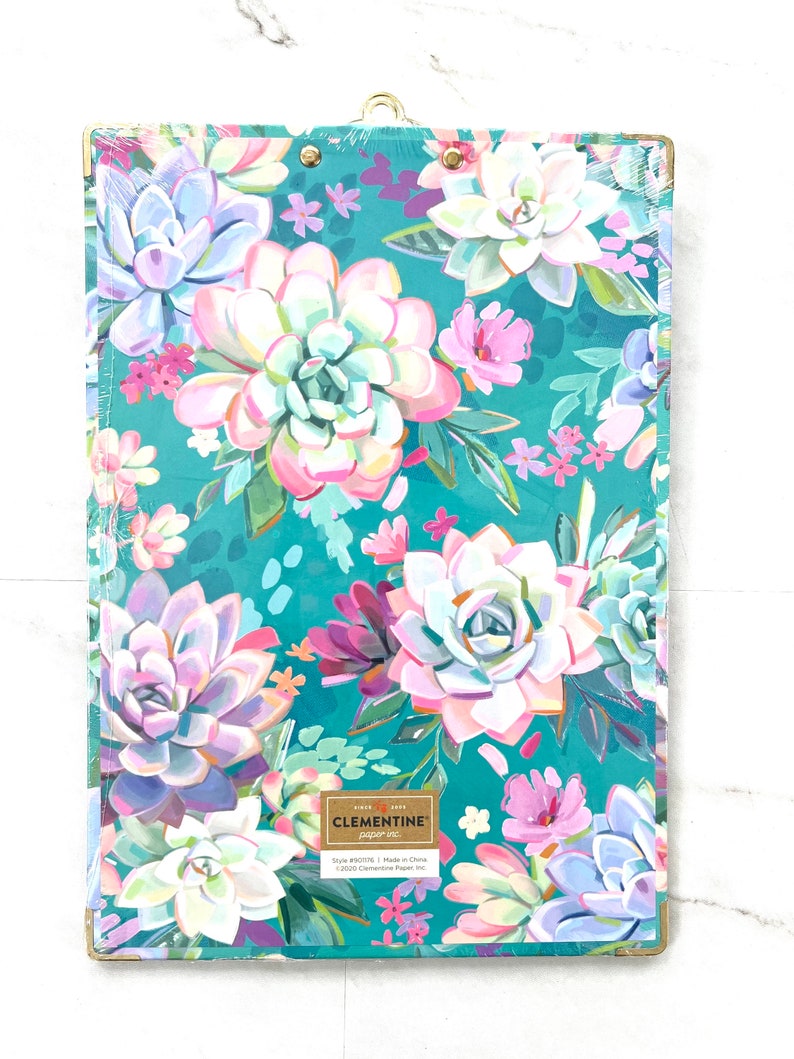 CLEMENTINE Legal Pad With Clipboard “ Flowers” Notepads 50 Ruled Pages ...