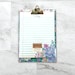 CLEMENTINE Legal Pad With Clipboard “ Flowers” Notepads 50 Ruled Pages ...