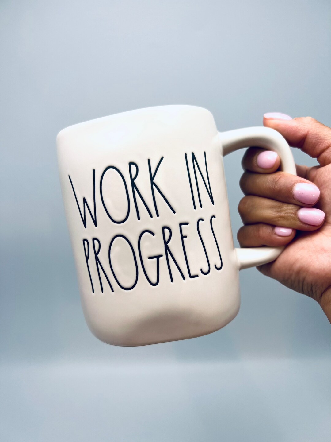 Work in Progress | RAE DUNN Mug | Authentic Rae Dunn| White Mug With ...