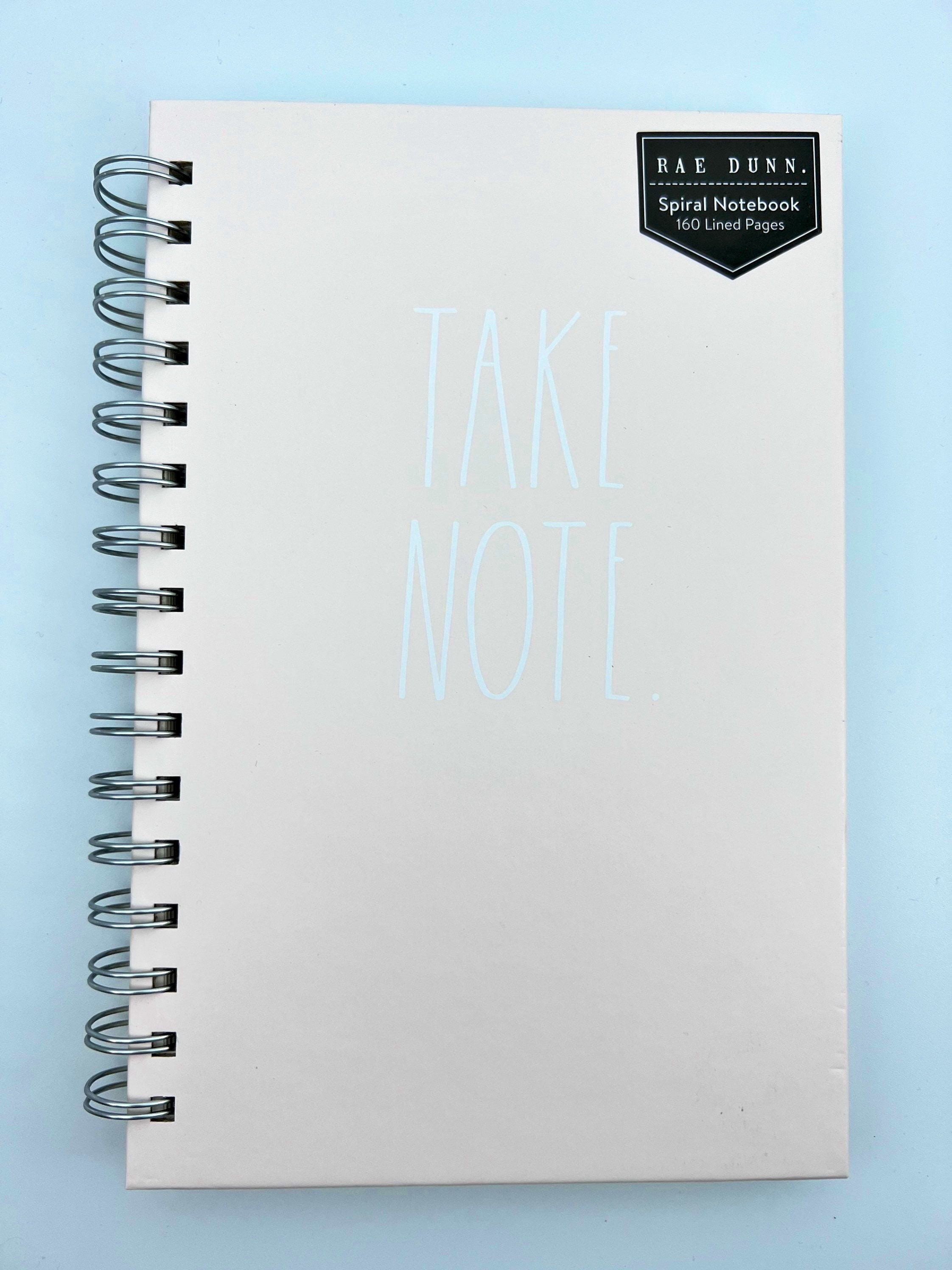 RAE DUNN “take Note” Notebook Journal, 8.75”W X 5.75” L, Hard Cover ...