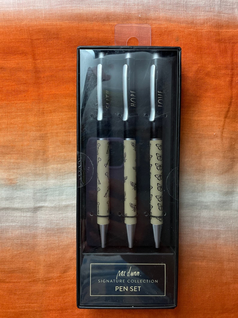 KEY BEE & BUTTERFLY Rae Dunn Pen Set, 3 Ballpoint Pens | Self Gift ...