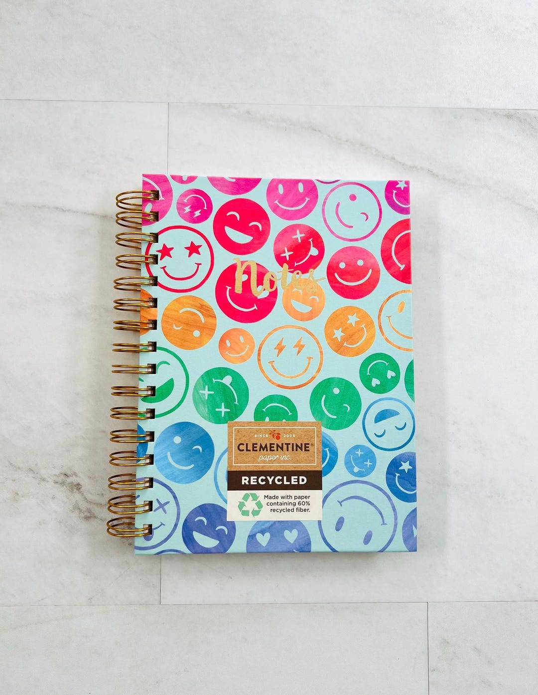 CLEMENTINE “ Happy Emoji” Notebook Journal 8.25"l X 6"w, 250 Pages ...