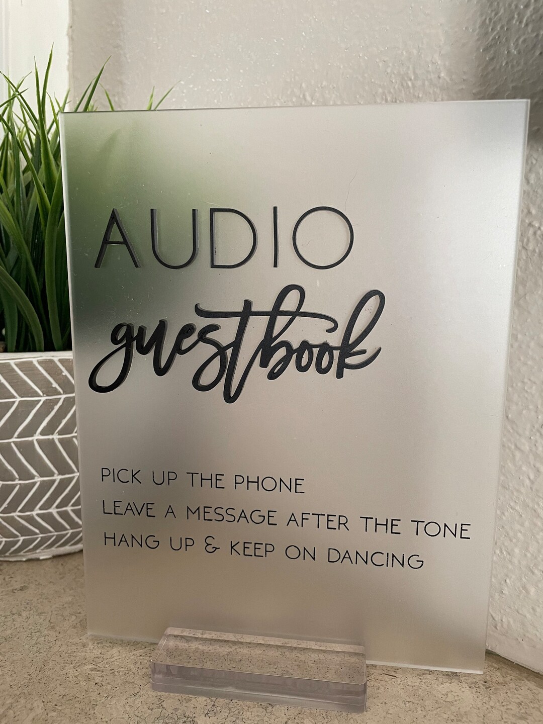 Acrylic Audio Guestbook Sign - Etsy