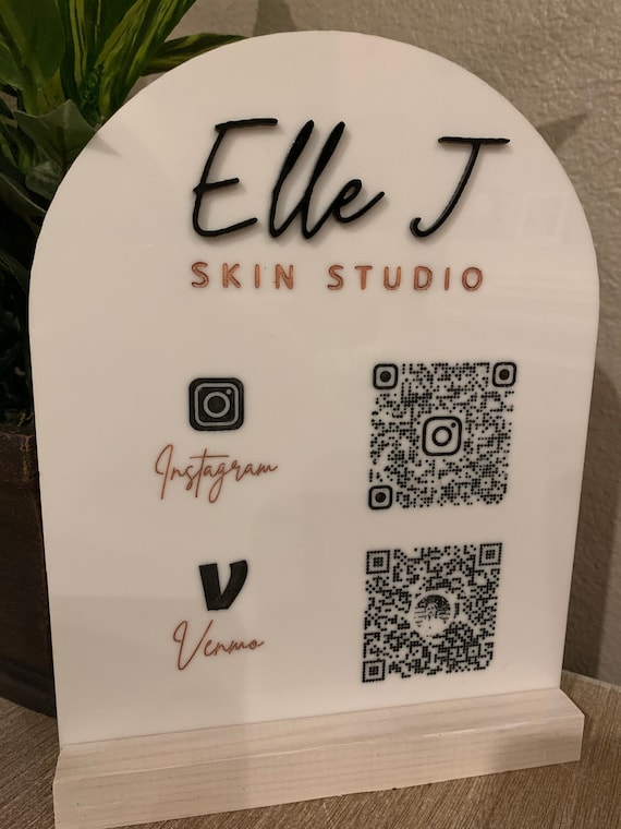 Business QR Code Sign - Etsy