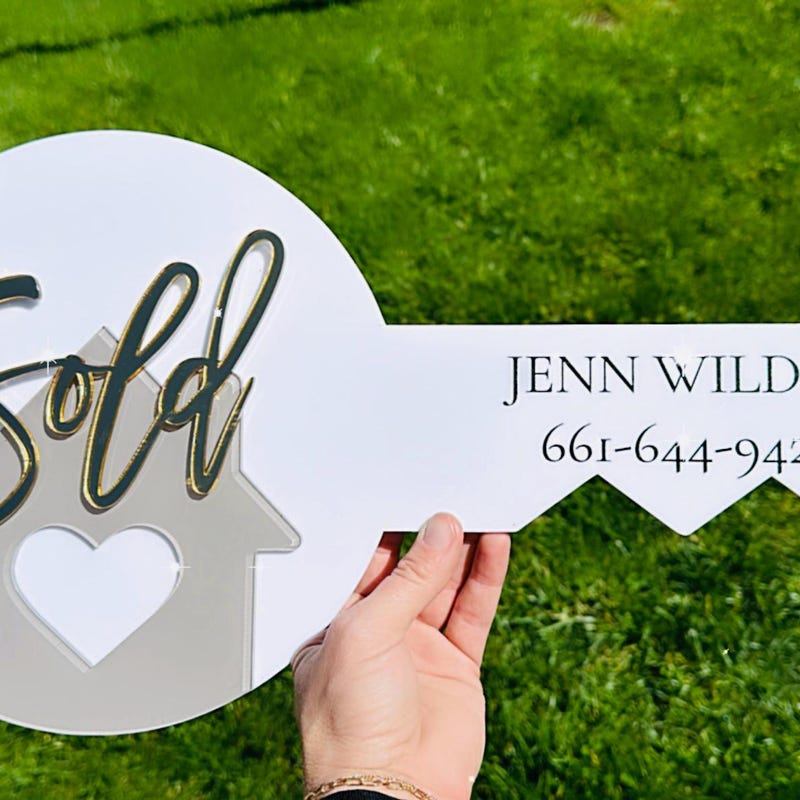 Realtor Sold Sign - Etsy