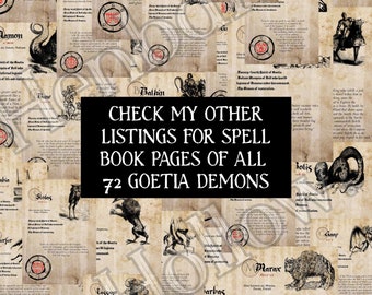 Home Decor MALTHUS Ars Goetia Demons ~ Instant Digital Download Pages ...