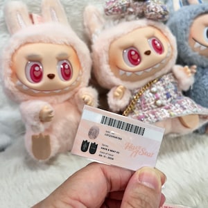 Labubu Mini Identity Card Singapore NIRC Labubu - Etsy UK