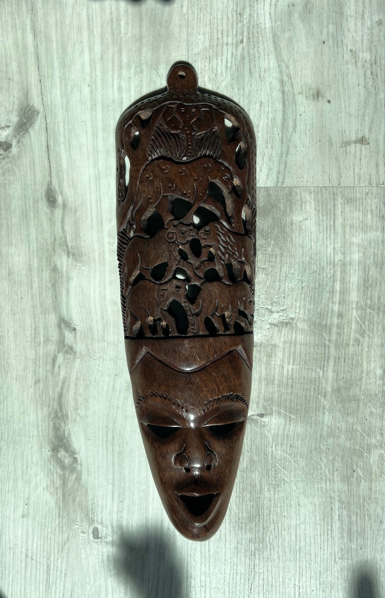 Authentic Malawian Wooden Mask - Etsy