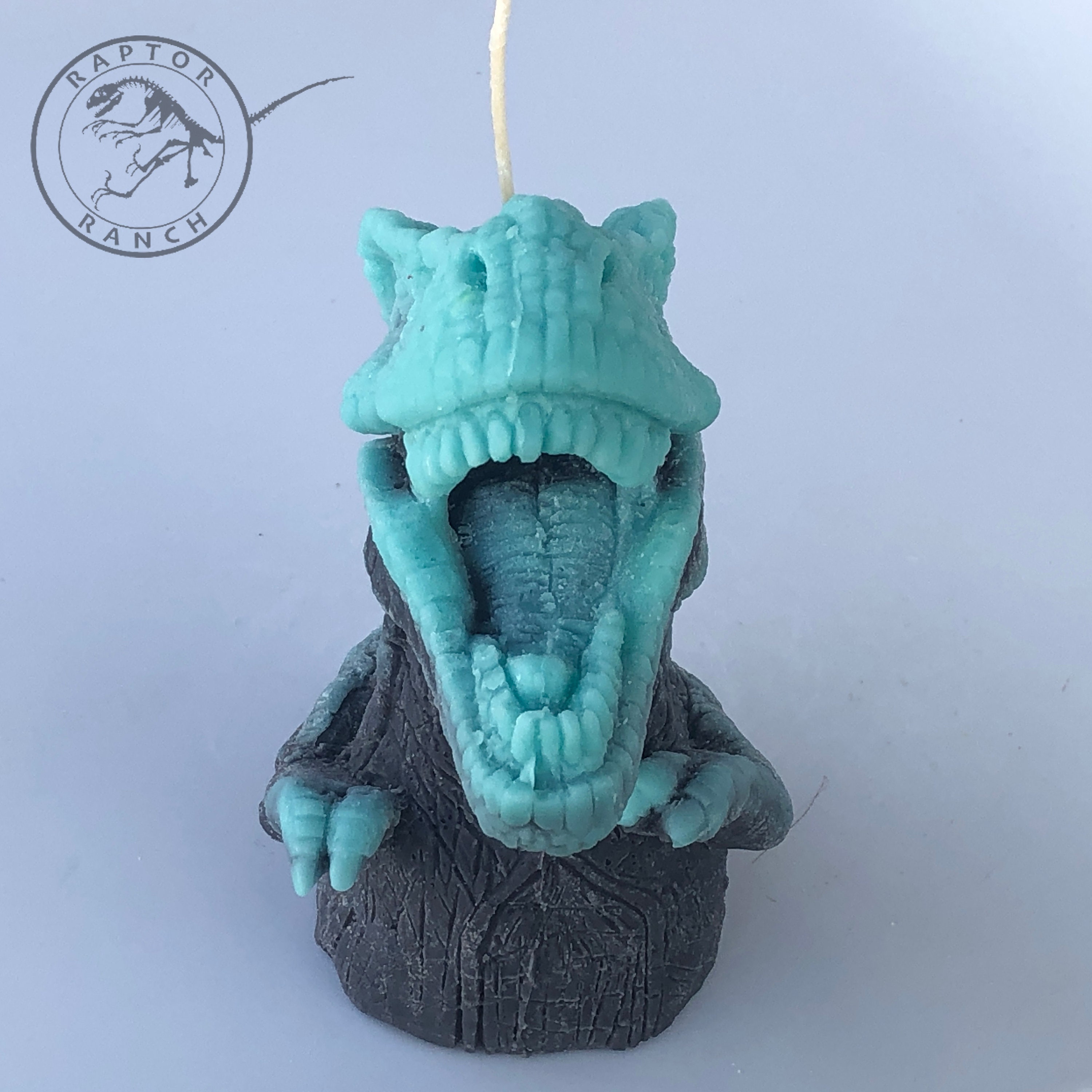 Choose Your Color & Charcoal Dinosaur Candle 8 Inch Tall Realistic Hand ...