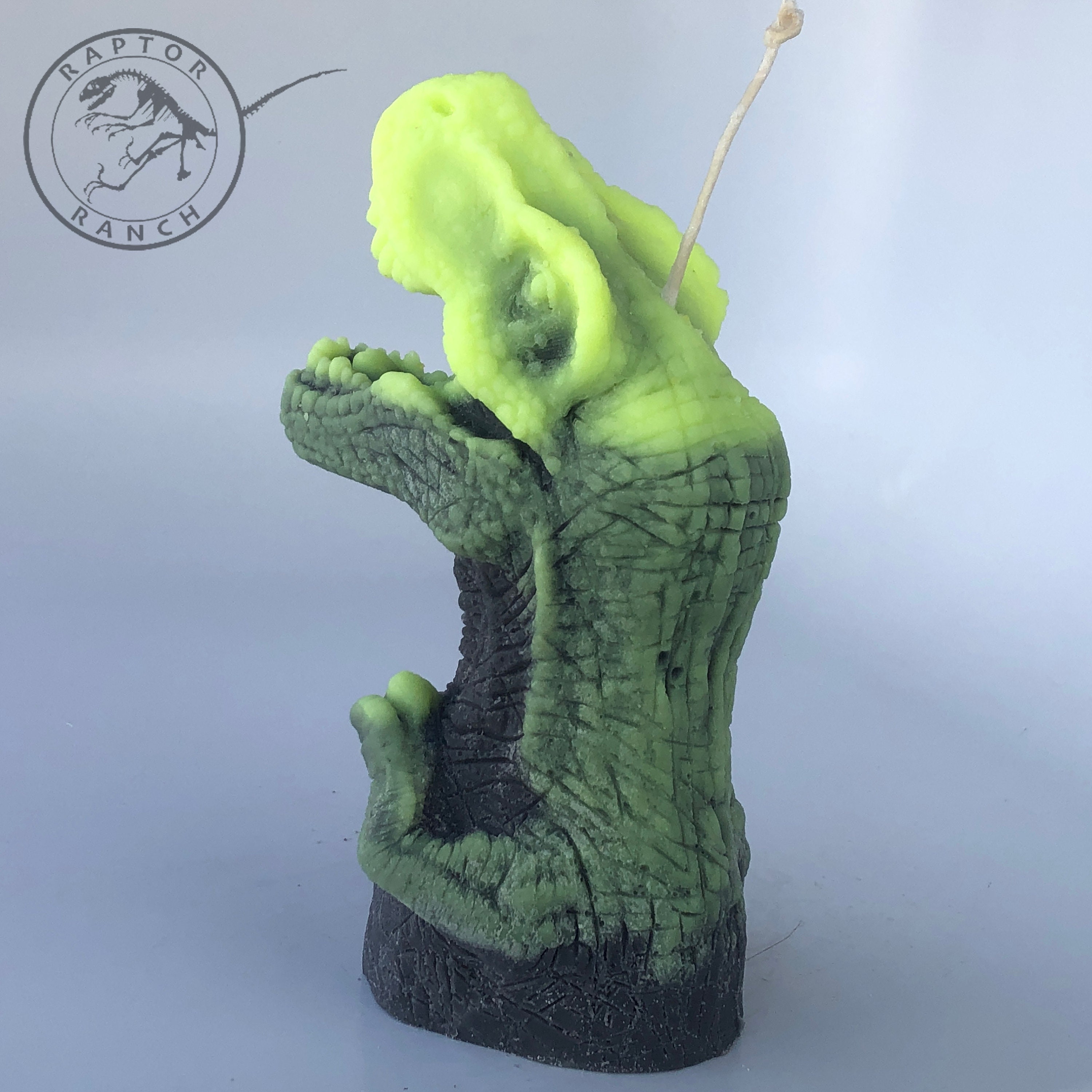 Choose Your Color & Charcoal Dinosaur Candle 8 Inch Tall Realistic Hand ...