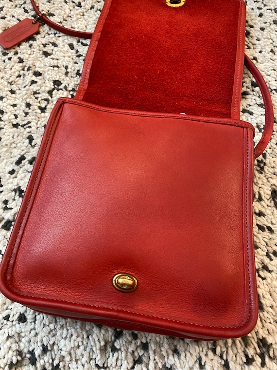 Vintage Coach Compact Pouch 9620 | 1980s red leather … - Gem
