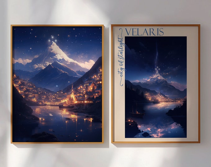 ACOTAR Merch Sarah J Maas Velaris Poster Feyre Rhysand Bookish Wall Art ...