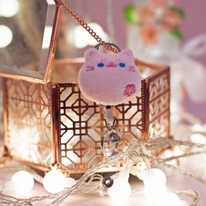 Cute Plush Sakura Neko Reel/badge Reel/nurse Badge/badge Holder/id ...