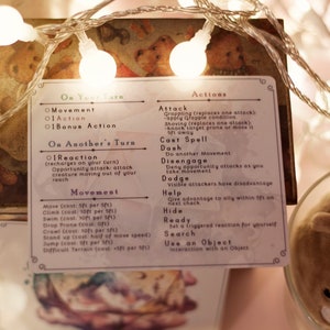 ON YOUR TURN Dnd Cheat Sheet, Dnd New Player Cheat Sheet, D&D Rules ...