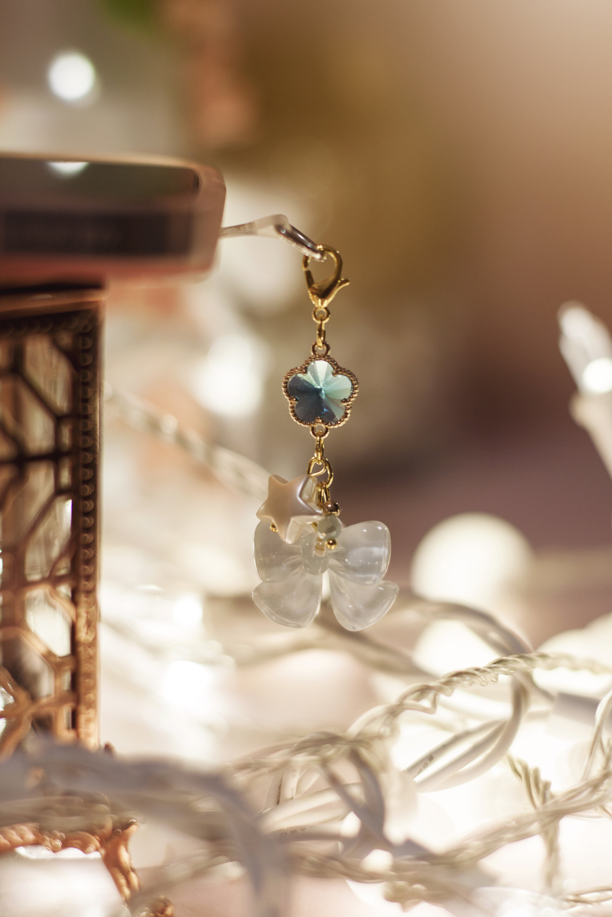 Kawaii Blue Bowtie With Blue Gem, Cute Gem Dust Plug, USB C Dust Plug ...