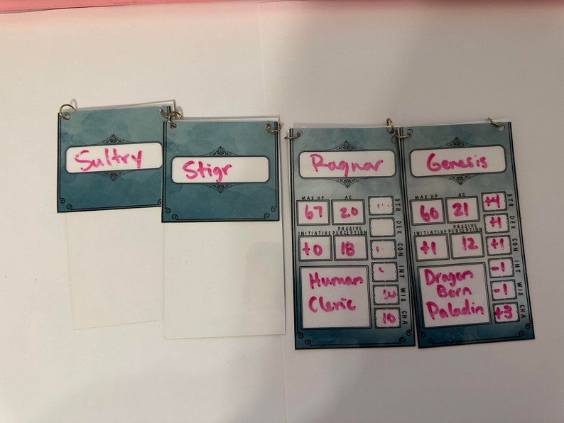 Navy D&D 5e Initiative Tracker Reusable Dungeons and Dragons - Etsy