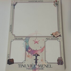 Personalized Dnd Session Notes Dnd Notebook Dnd Notepad D&D Session ...