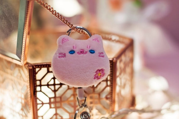 Cute Plush Sakura Neko Reel/badge Reel/nurse Badge/badge - Etsy