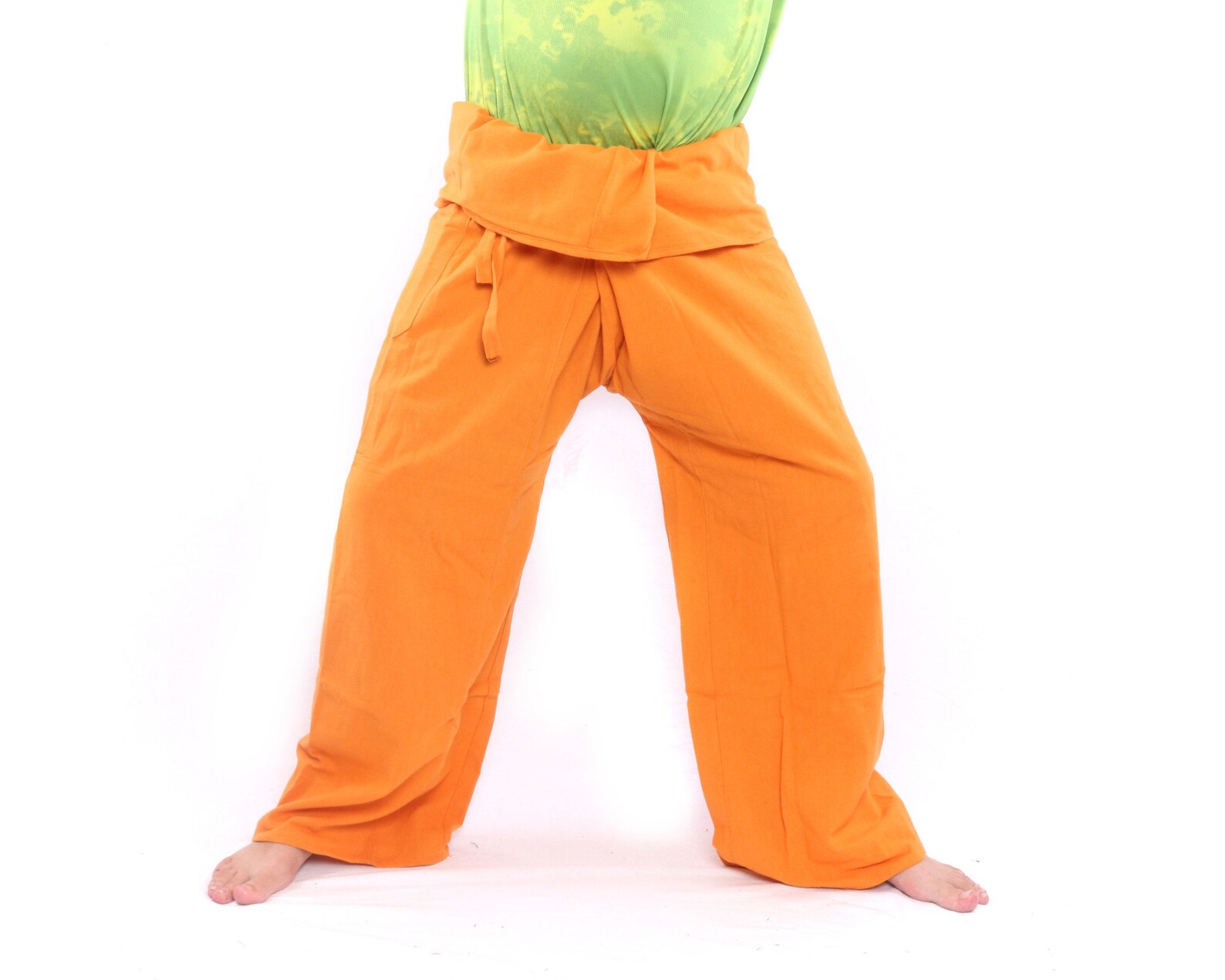 Mens Thai Wrap Fisherman Pants Extra Long Single Color Plus - Etsy
