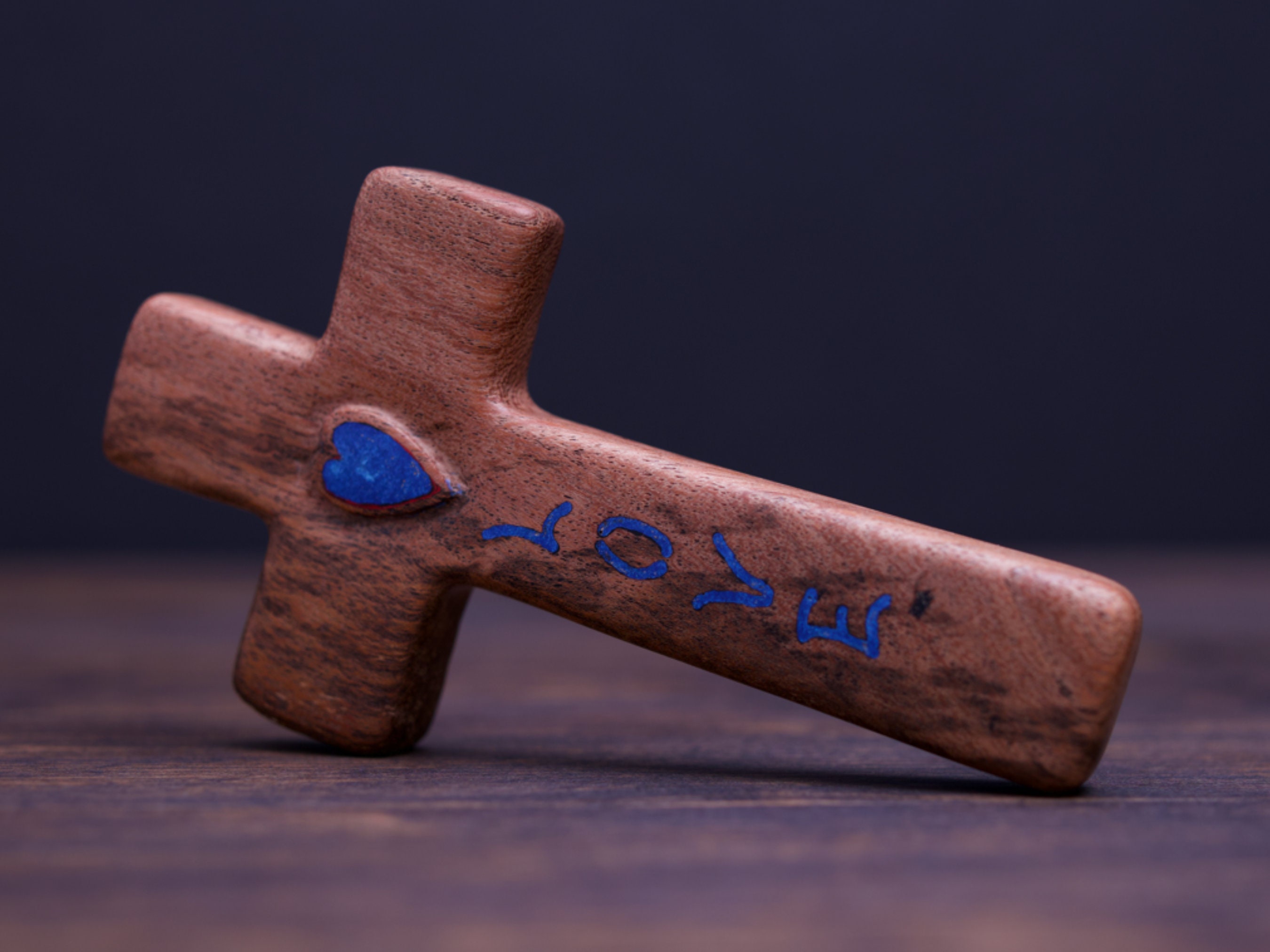 Handcrafted Wooden Handheld Cross Natural Wood Christian - Etsy