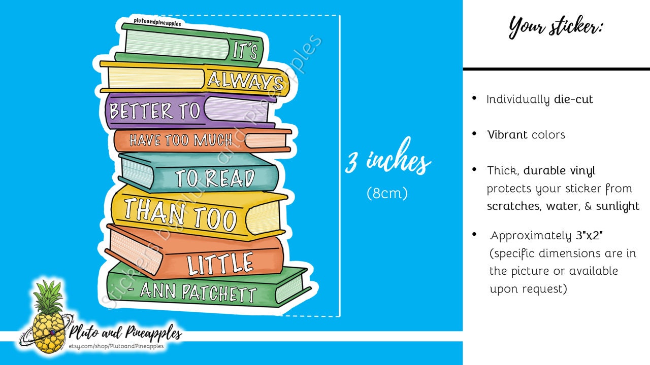 Book Quote Sticker Reading Sticker Book Lover Sticker - Etsy