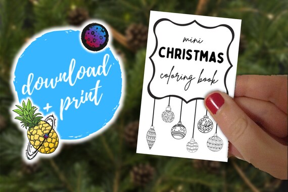 Christmas Mini Coloring Book Christmas Family Activity | Etsy