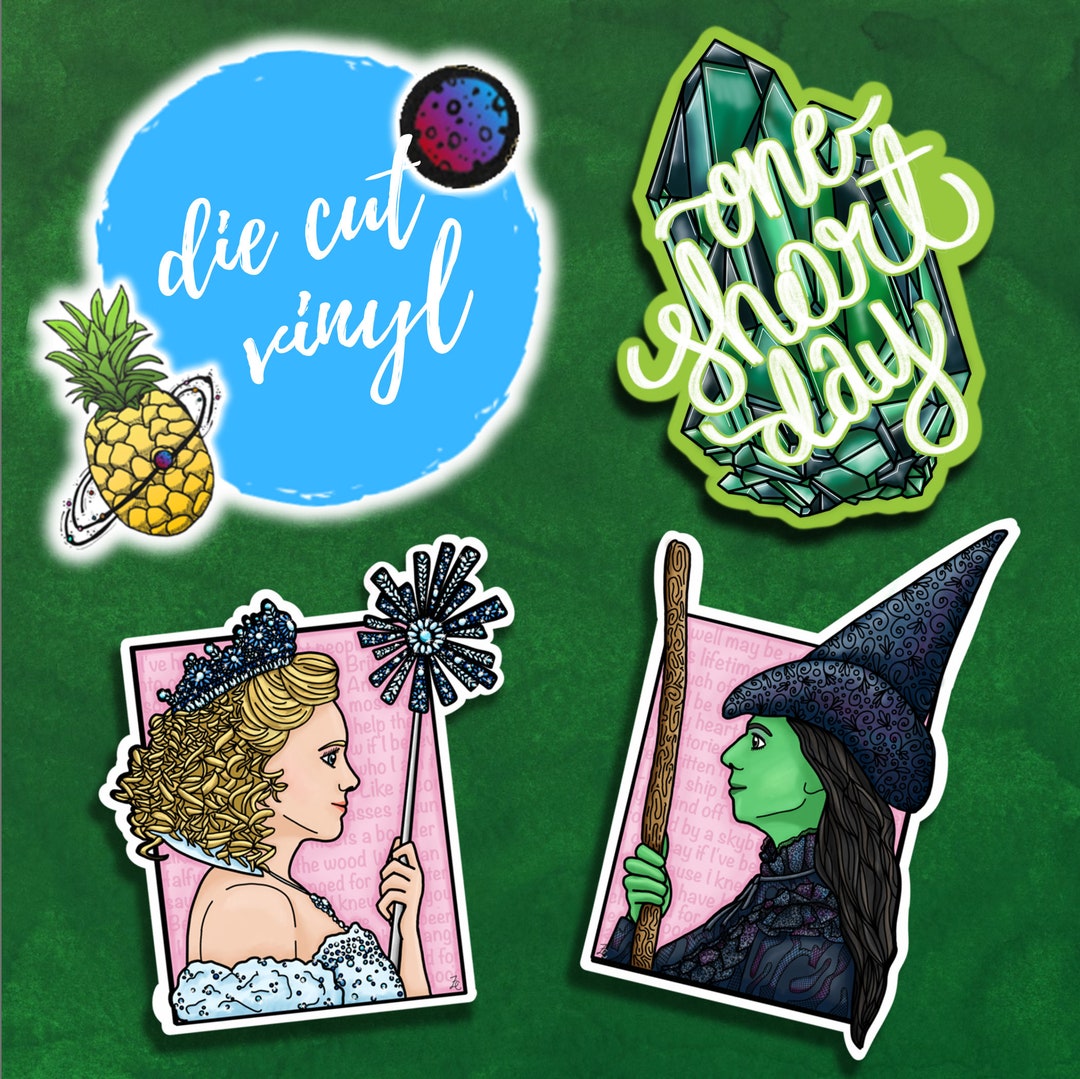 Wicked the Musical Inspired Sticker Broadway Sticker Glinda and Elphaba ...