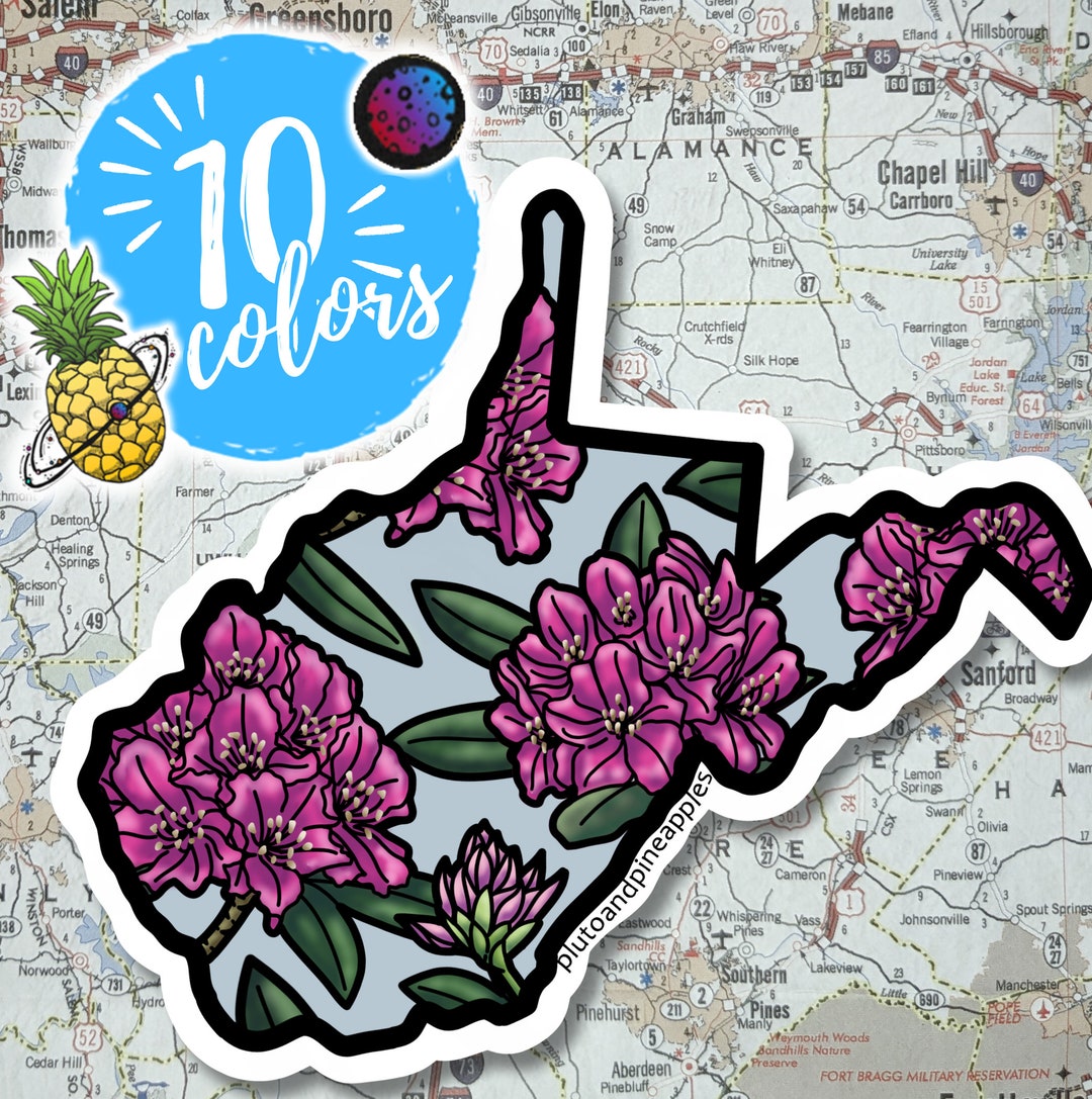 West Virginia State Flower Sticker | Souvenir & Travel Sticker | Floral ...