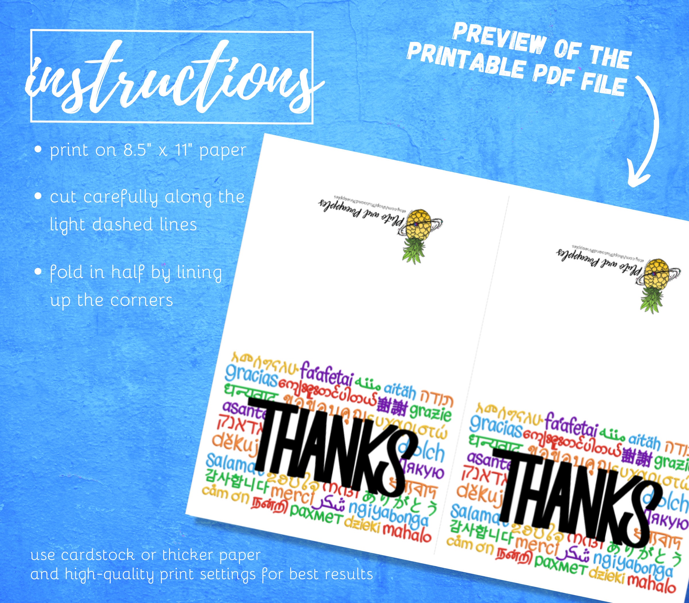 Languages of the World Thank You Card | Fun and Unique Thanks Card ...