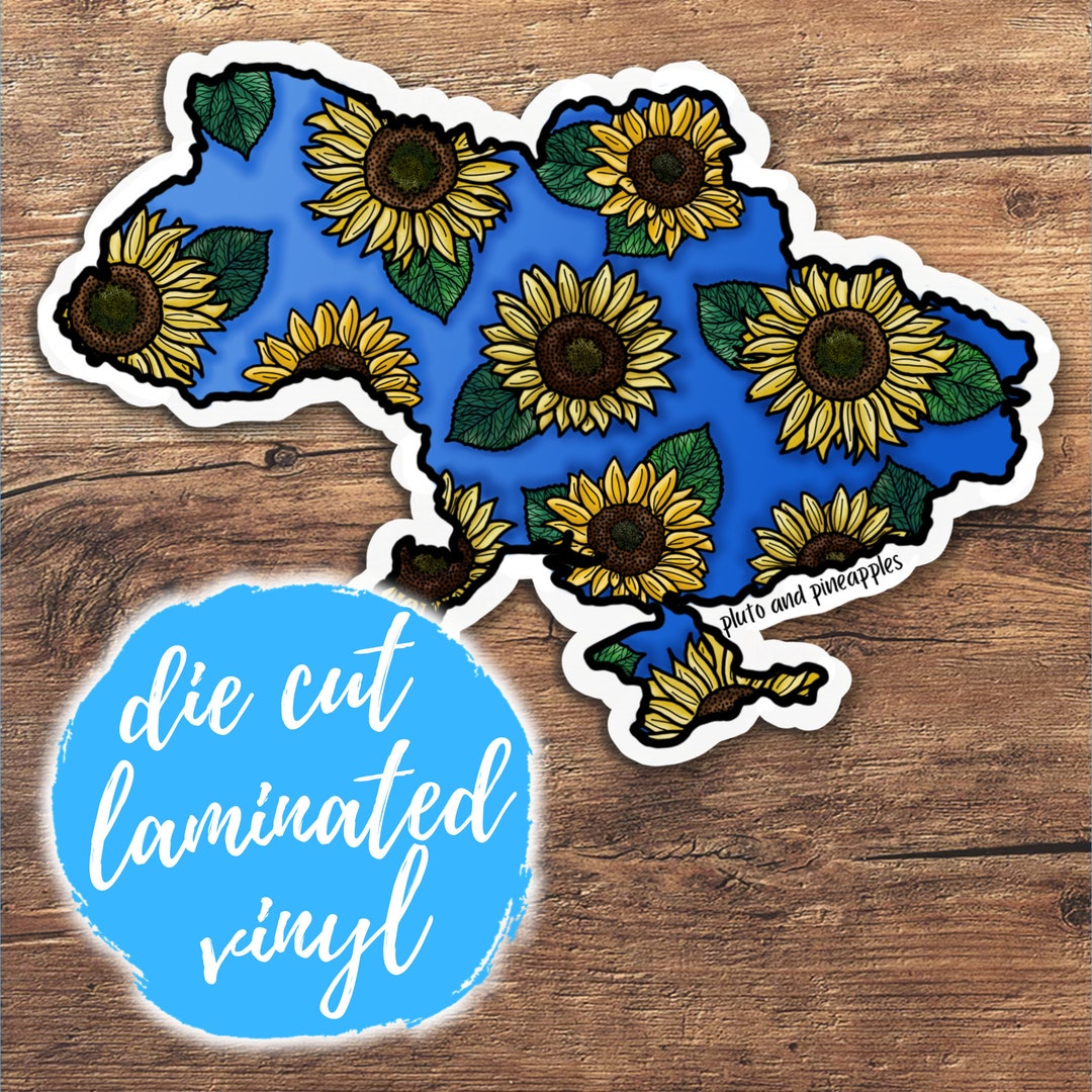 Ukraine Sunflower Sticker | National Flower, Die Cut Vinyl - Etsy