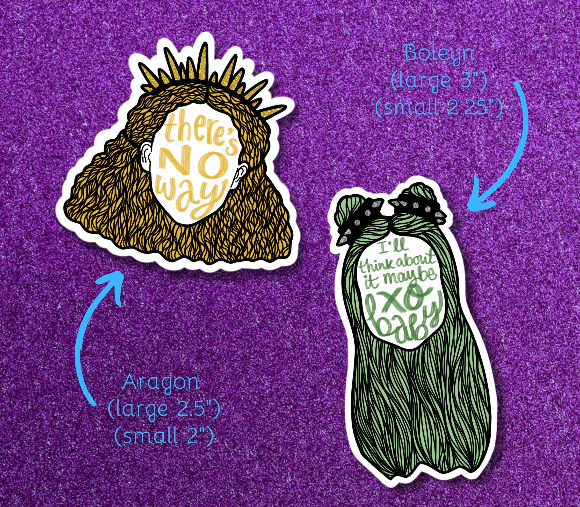 SIX the Musical Inspired Sticker Broadway Sticker Queen Stickers Crown ...