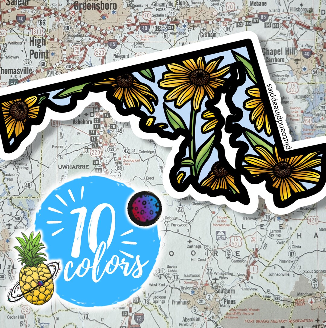 Maryland State Flower Sticker | Souvenir & Travel Sticker | Floral Hand ...