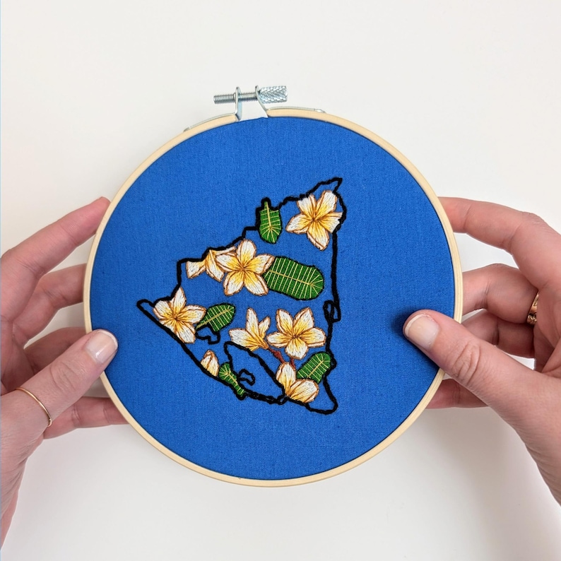 Nicaragua Embroidery Pattern | National Flower Hand Embroidery Pattern ...