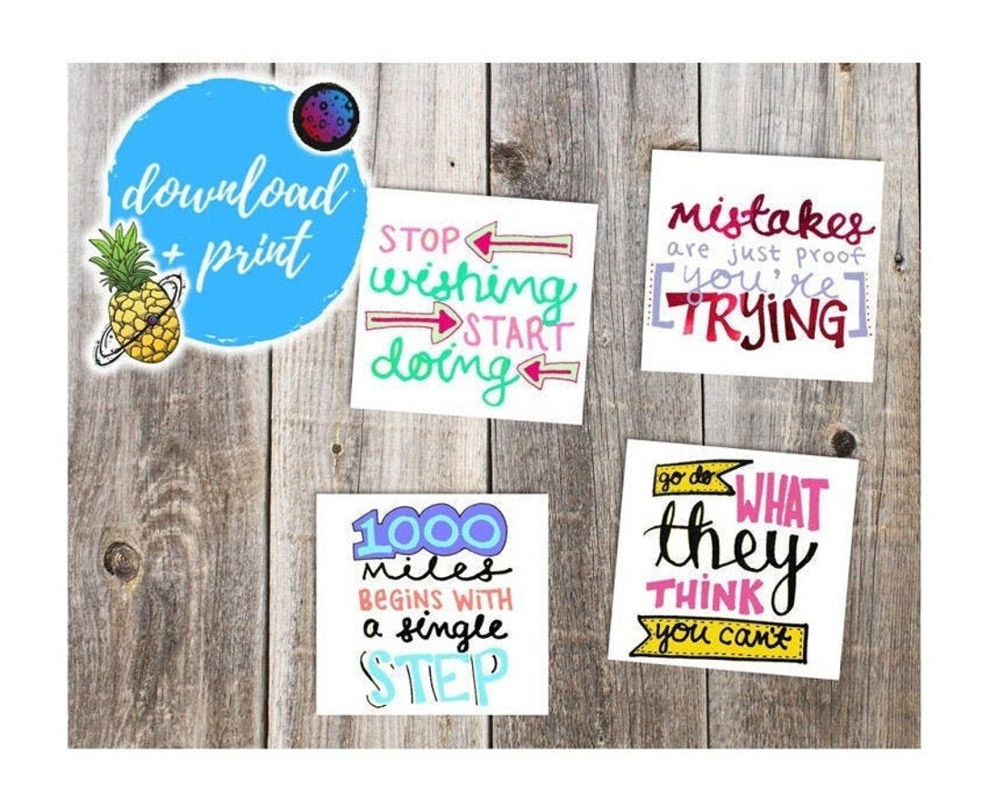 Mini Card Set / Tarjetas de Inspiración / Motivación y - Etsy España