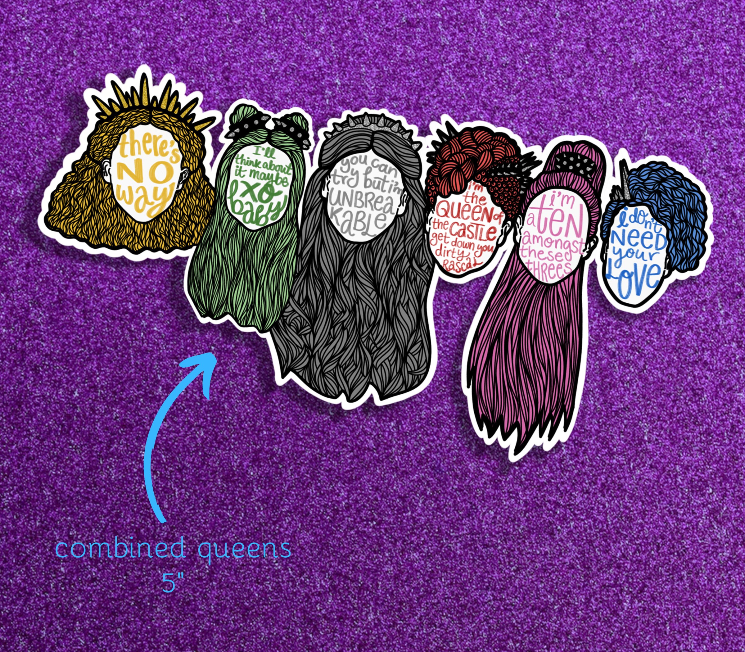 SIX the Musical Inspired Sticker | Broadway Sticker | Queen Stickers ...