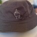 Middle Finger Embroidery Bucket Hat | Middle Finger Stitched Hat | Hand ...