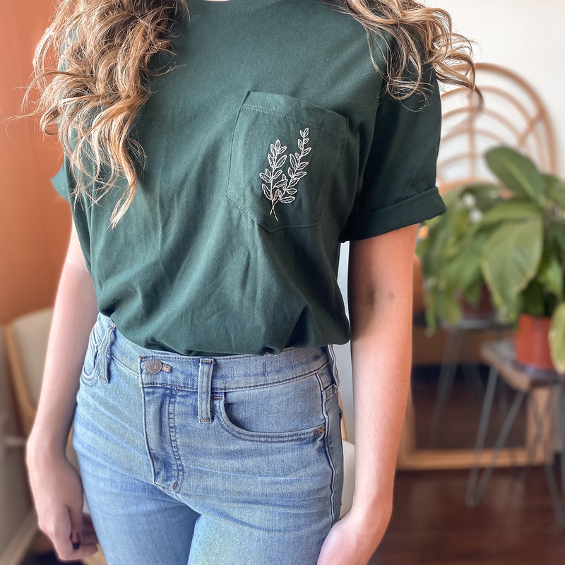 Embroidered Pocket - Etsy