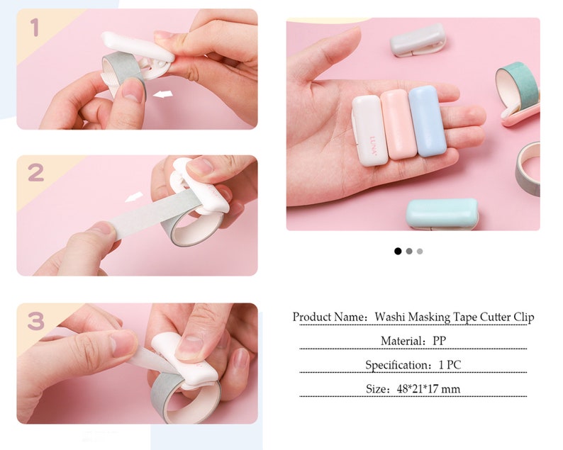 Masking Tape Cutter Portable Candy Color Plastic Knife for Arts DIY ...