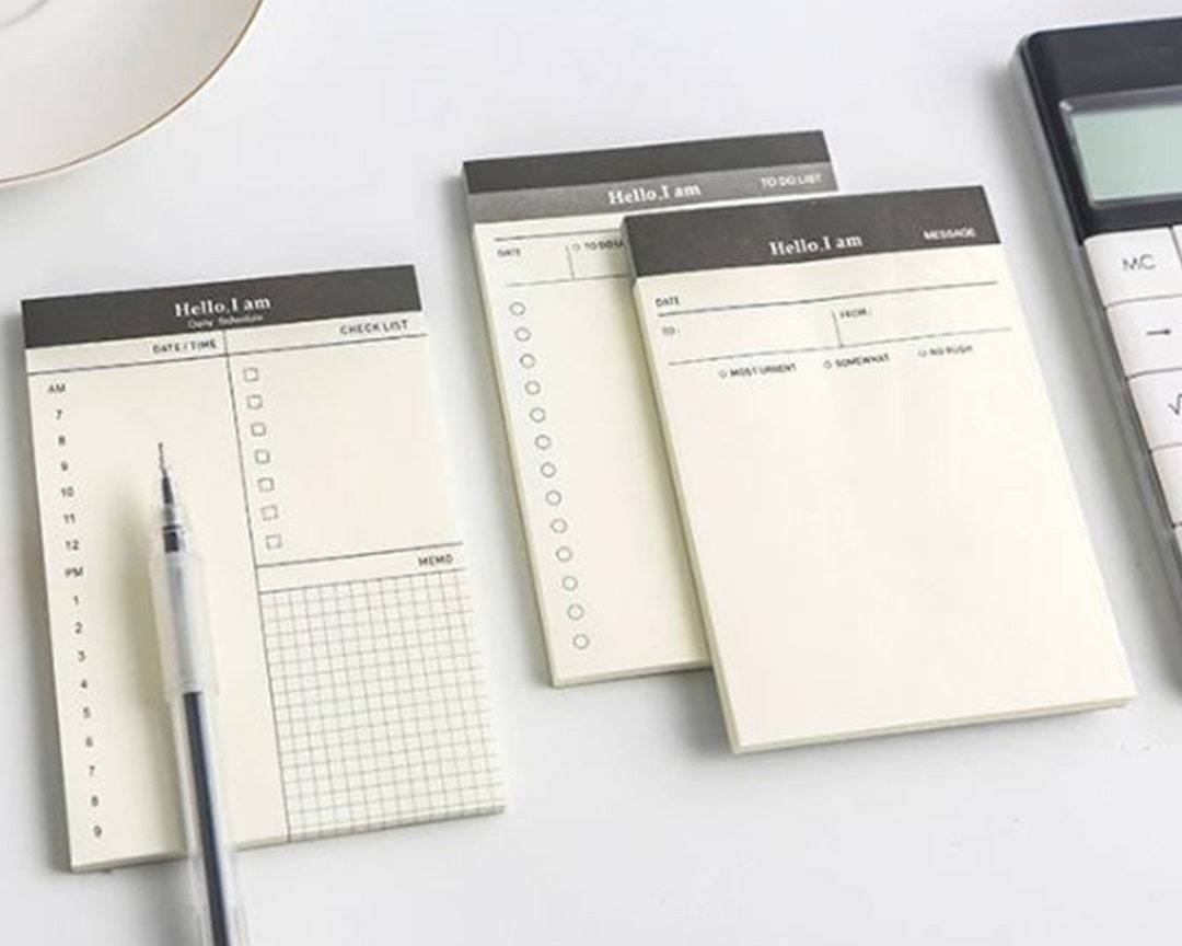 Daily Memo Pad to Do List Checklist Message Note Schedule Planner ...