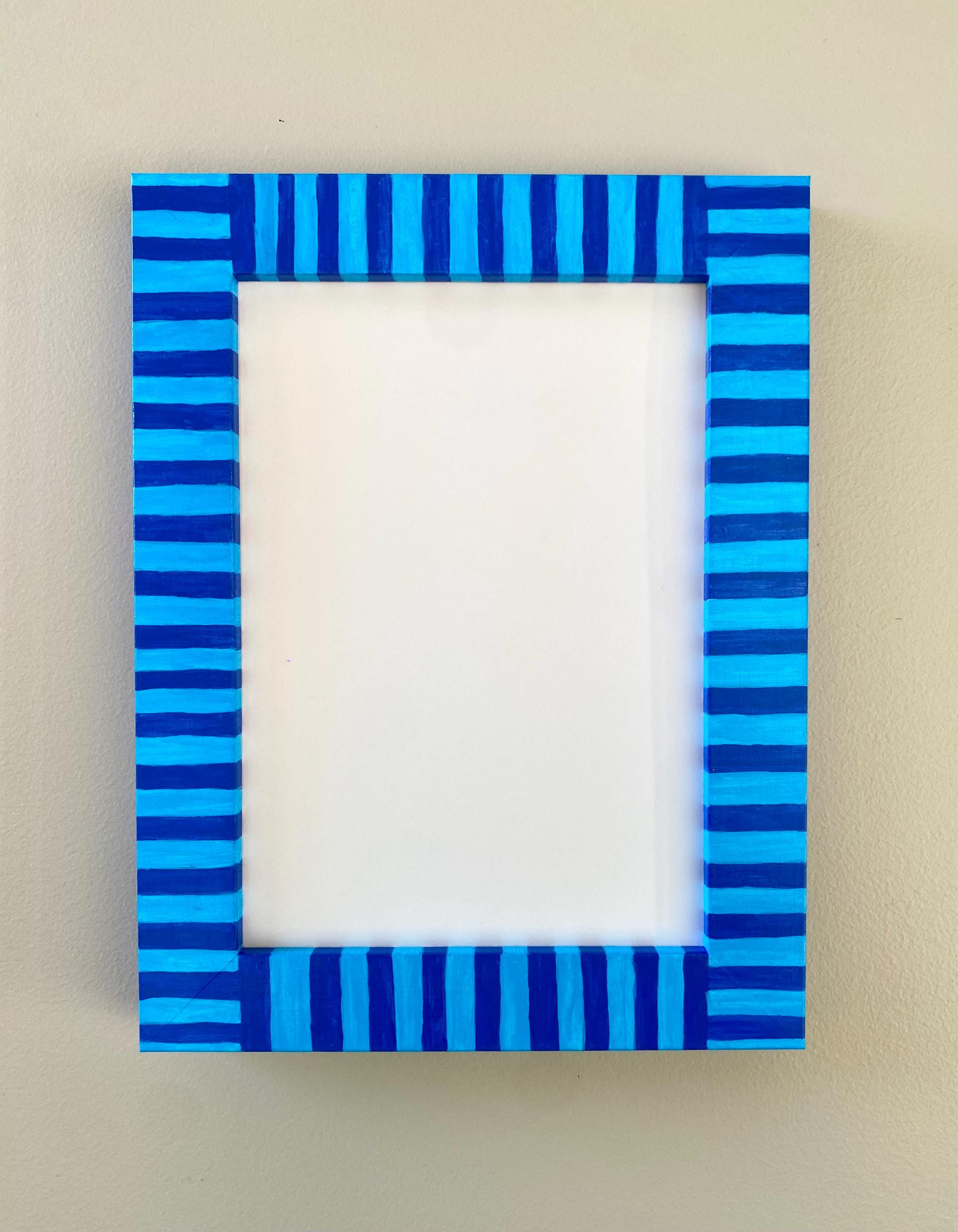 Hand Painted Blue Striped Picture Frame 5x7 - Etsy