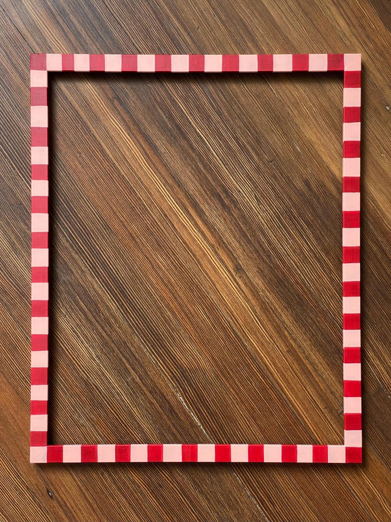 Hand Painted Pink and Red Picture Frame - Etsy